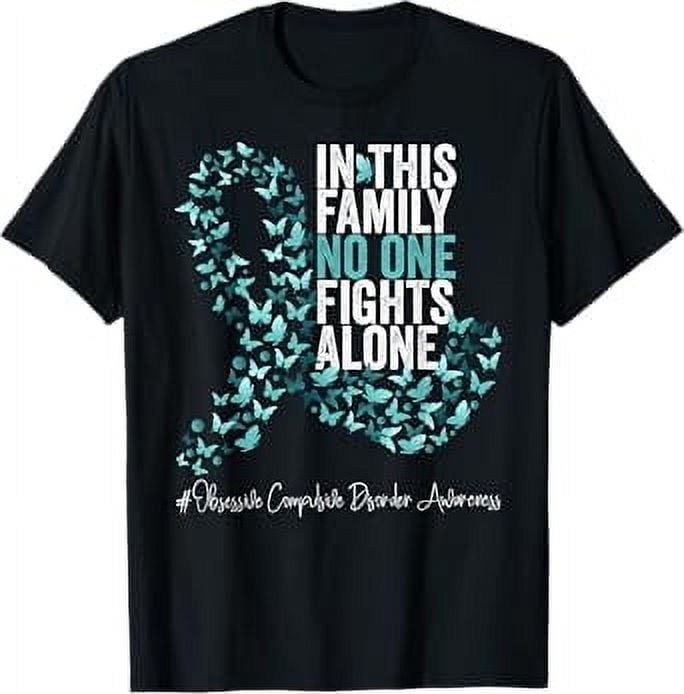 Obsessive Compulsive Disorder Awareness Month Teal Ribbon T-Shirt - Walmart.com