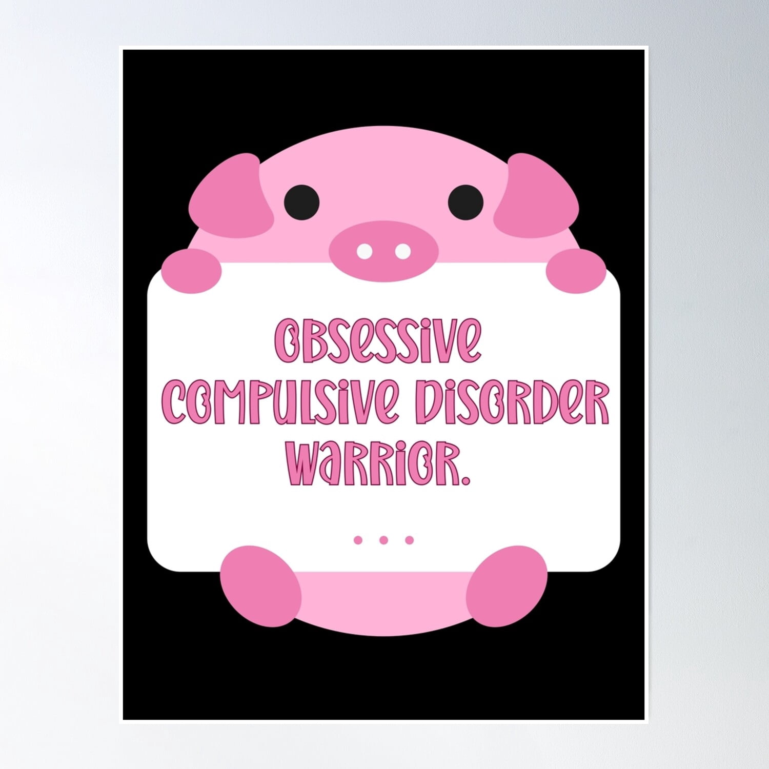 Obsessive Compulsive Disorder Warrior Poster Wall Art, Modern Wall ...