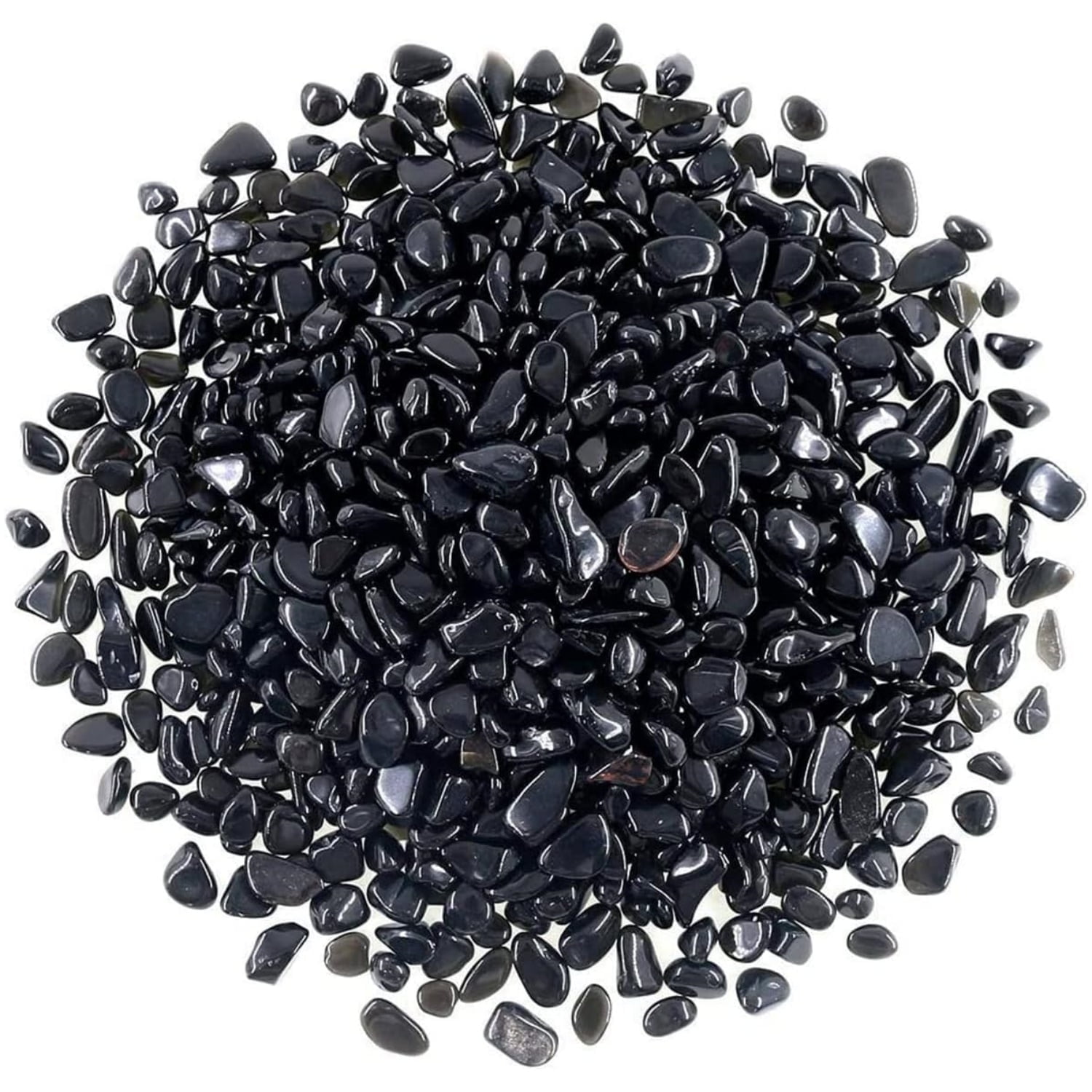 Obsidian Crushed Stone,0.66 lb/300 g Crystal Chips Bulk,Irregular ...