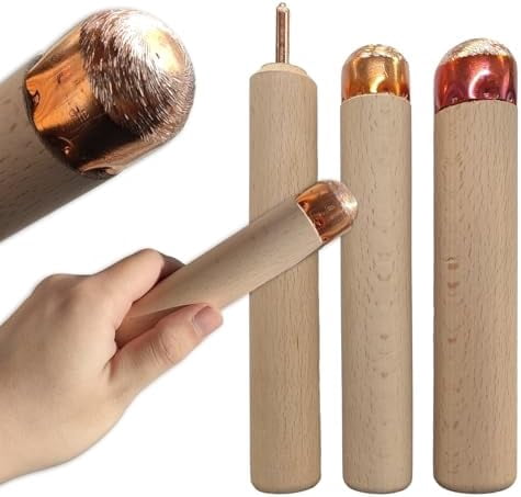 Obsidian Knapping Copper Hammer 4-Piece Set, Pressure Flaker & Obsidian ...