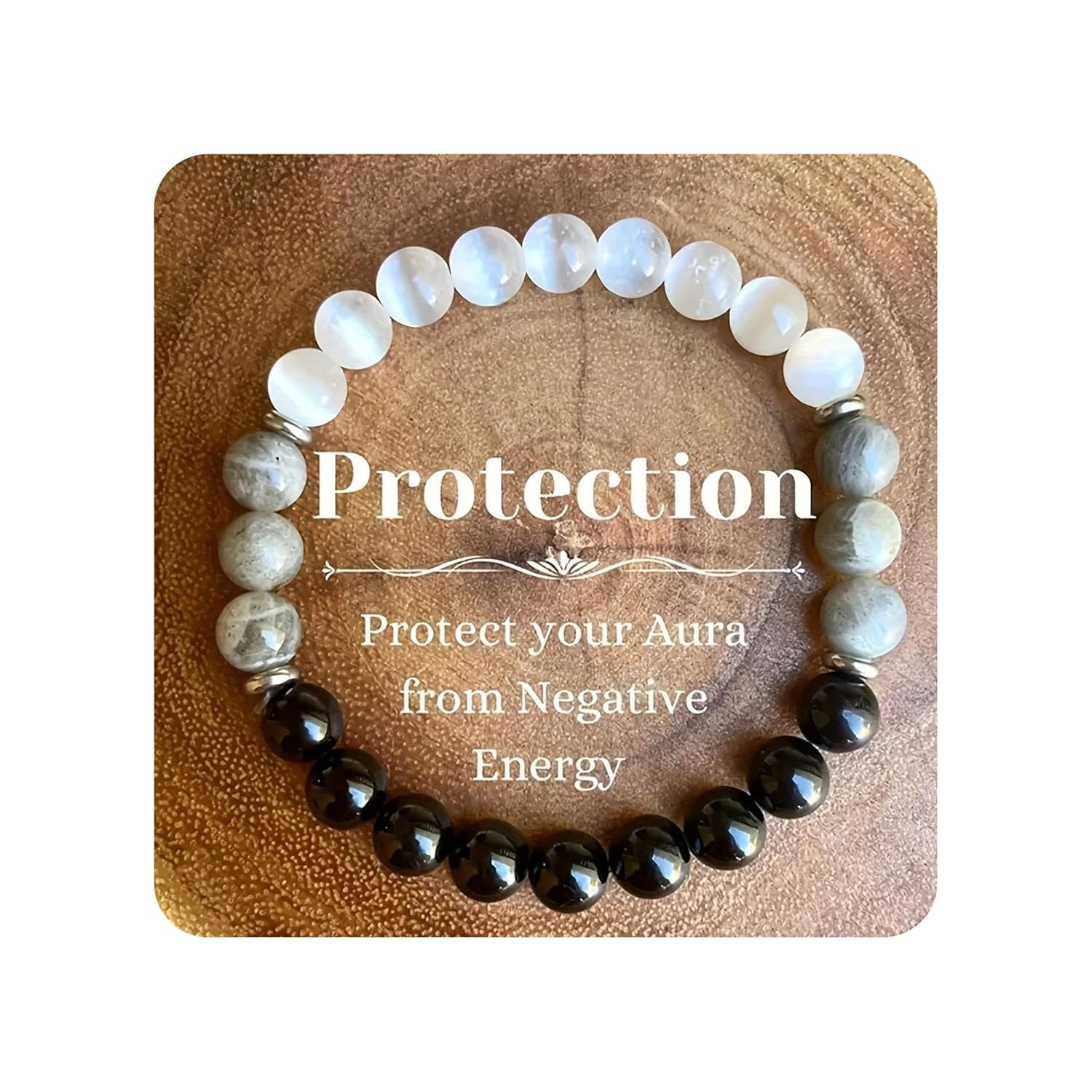Obsidian Labradorite Cat Eye Stone Bracelet – Natural Healing Crystal ...