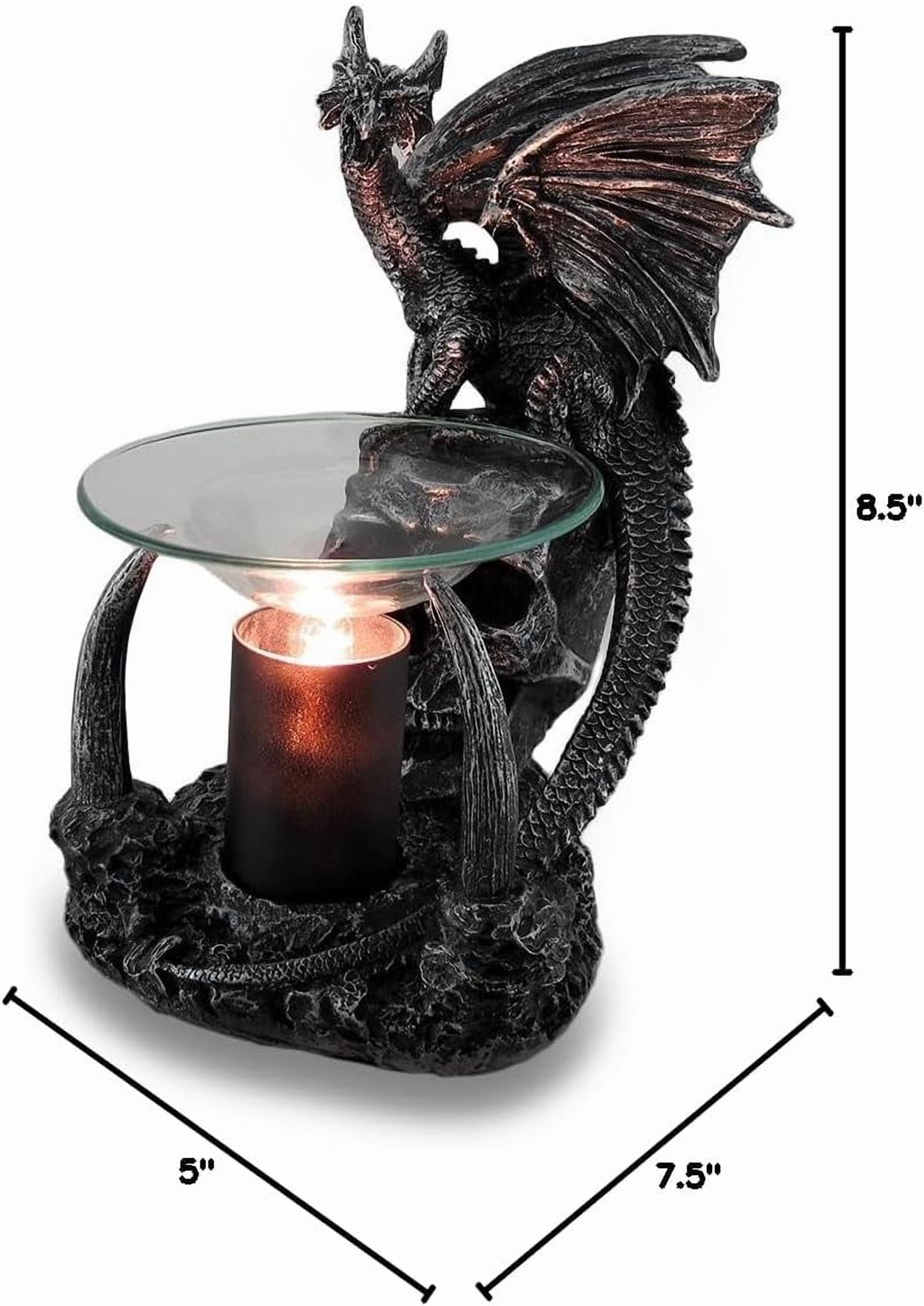 Obsidian Magma Gothic Dragon Lighted Electric Oil and Wax Warmer ...
