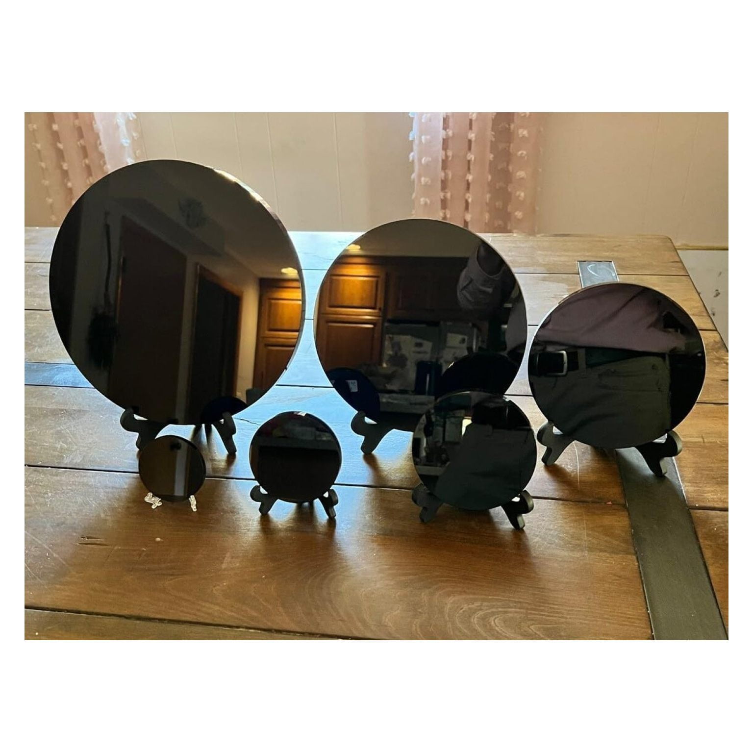 Obsidian Mirror 7.9" Diameter, Obsidian Plate, Obsidian Scrying Mirror ...