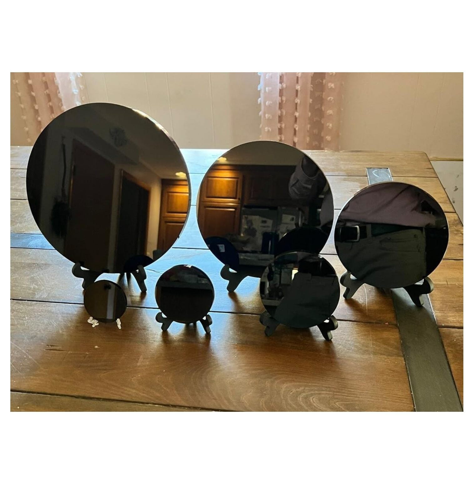 Obsidian Mirror 7.9" Diameter, Obsidian Plate, Obsidian Scrying Mirror ...