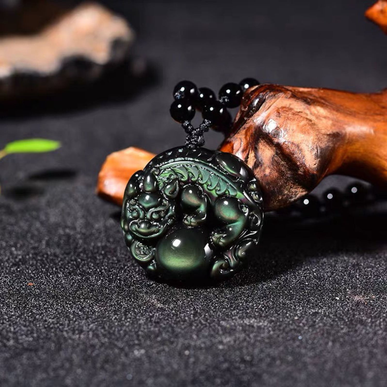 Obsidian Pixiu Pendant Lucky Guardian Amulet Unisex Spiritual ...