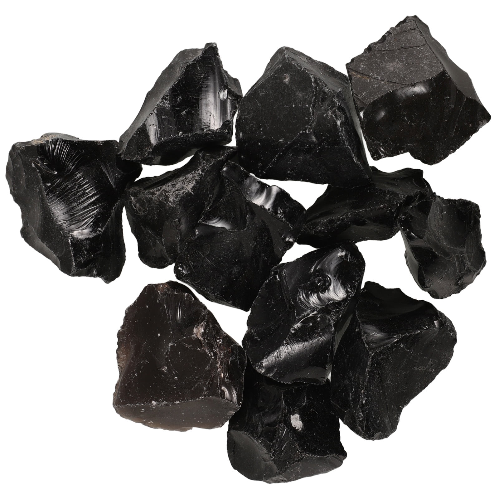 Masteelf Natural Black Obsidian Stones for Craft DIY Use Beautiful ...