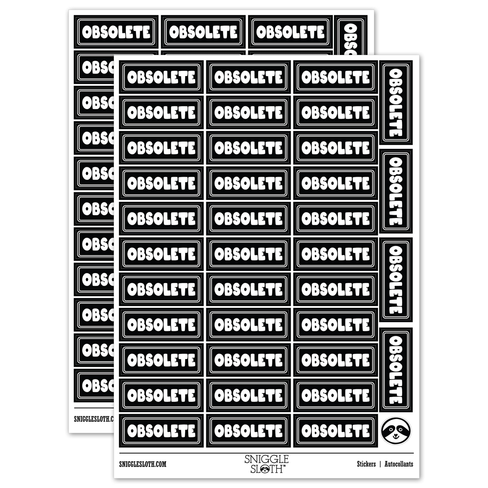 Obsolete Bold Discontinued Old Inventory Sticker Set - Black - Gloss ...
