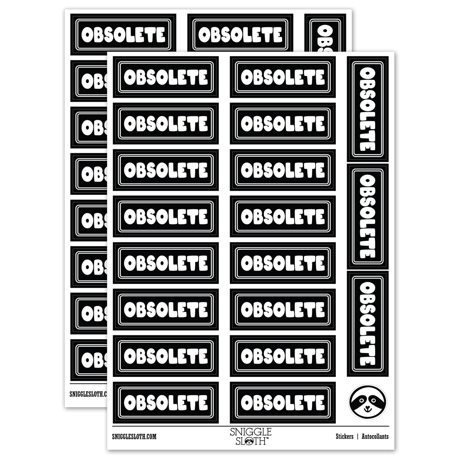 Obsolete Bold Discontinued Old Inventory Sticker Set - Black - Matte ...