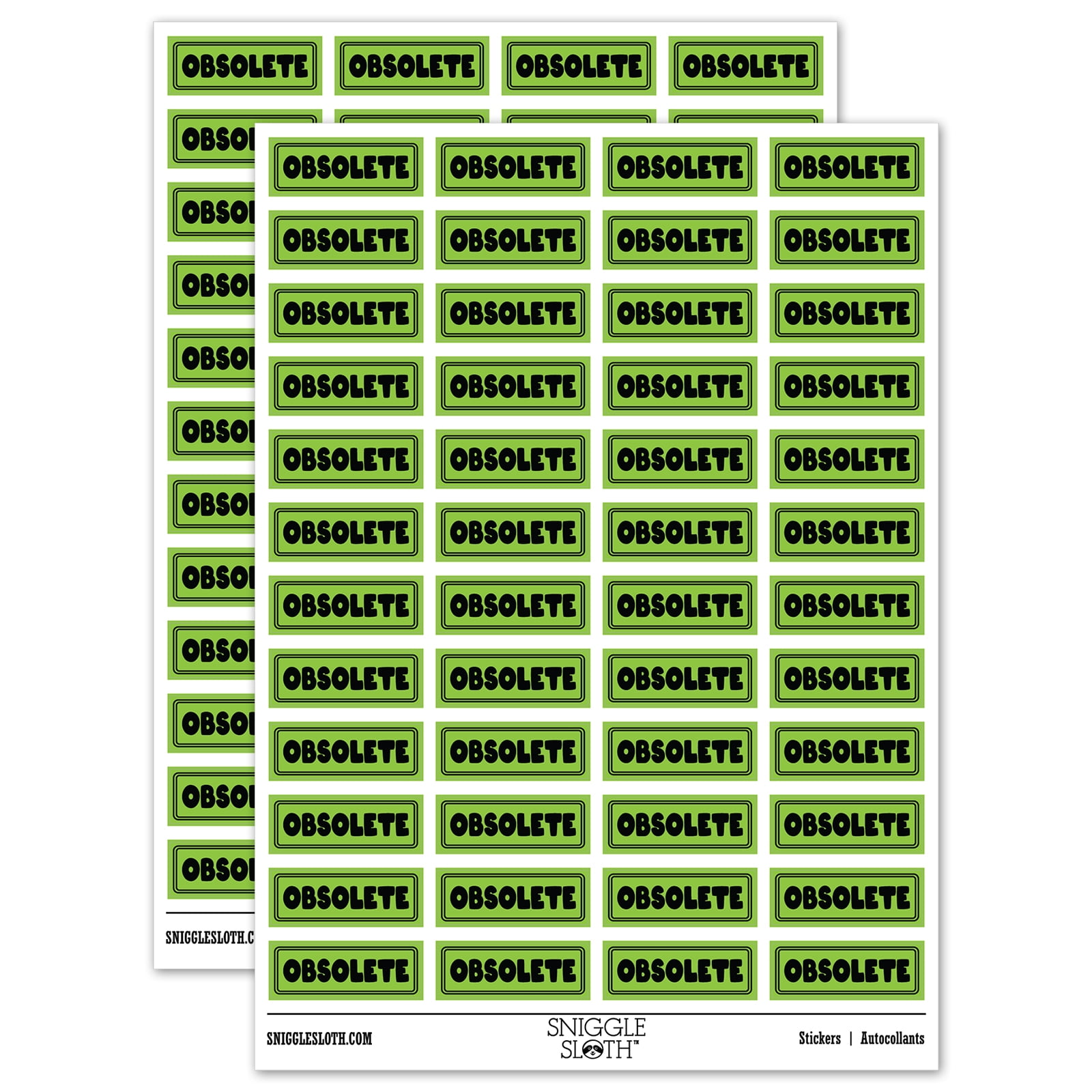 Obsolete Bold Discontinued Old Inventory Sticker Set - Light Green ...