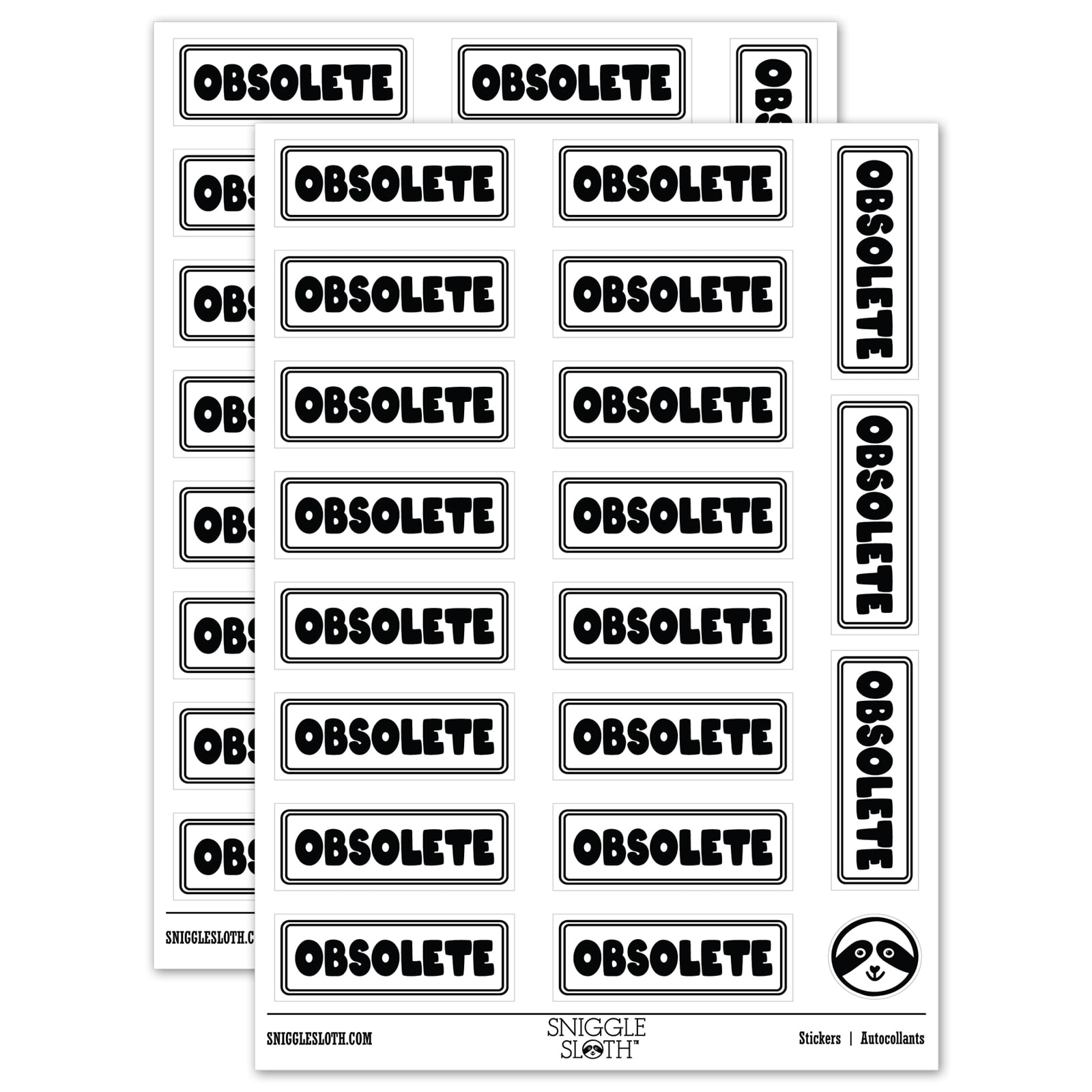 Obsolete Bold Discontinued Old Inventory Sticker Set - White - Matte ...