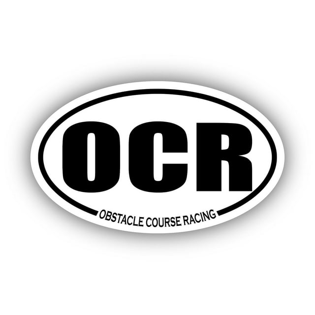 Obstacle Course Racing OCR Oval Bumper Sticker 3M Vinyl Decal 3 in x 5 ...