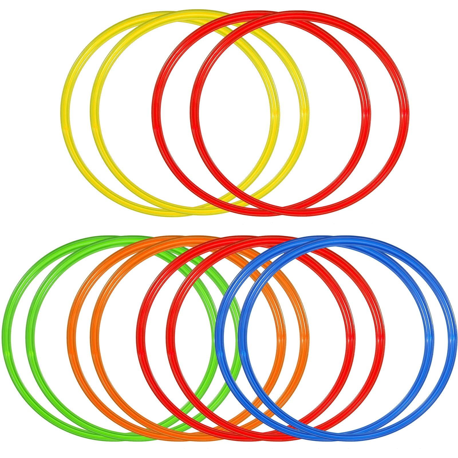 Obstacle Course Ring Set of 12, 15.7" Exercise Hoop for Kids Large Hoop ...
