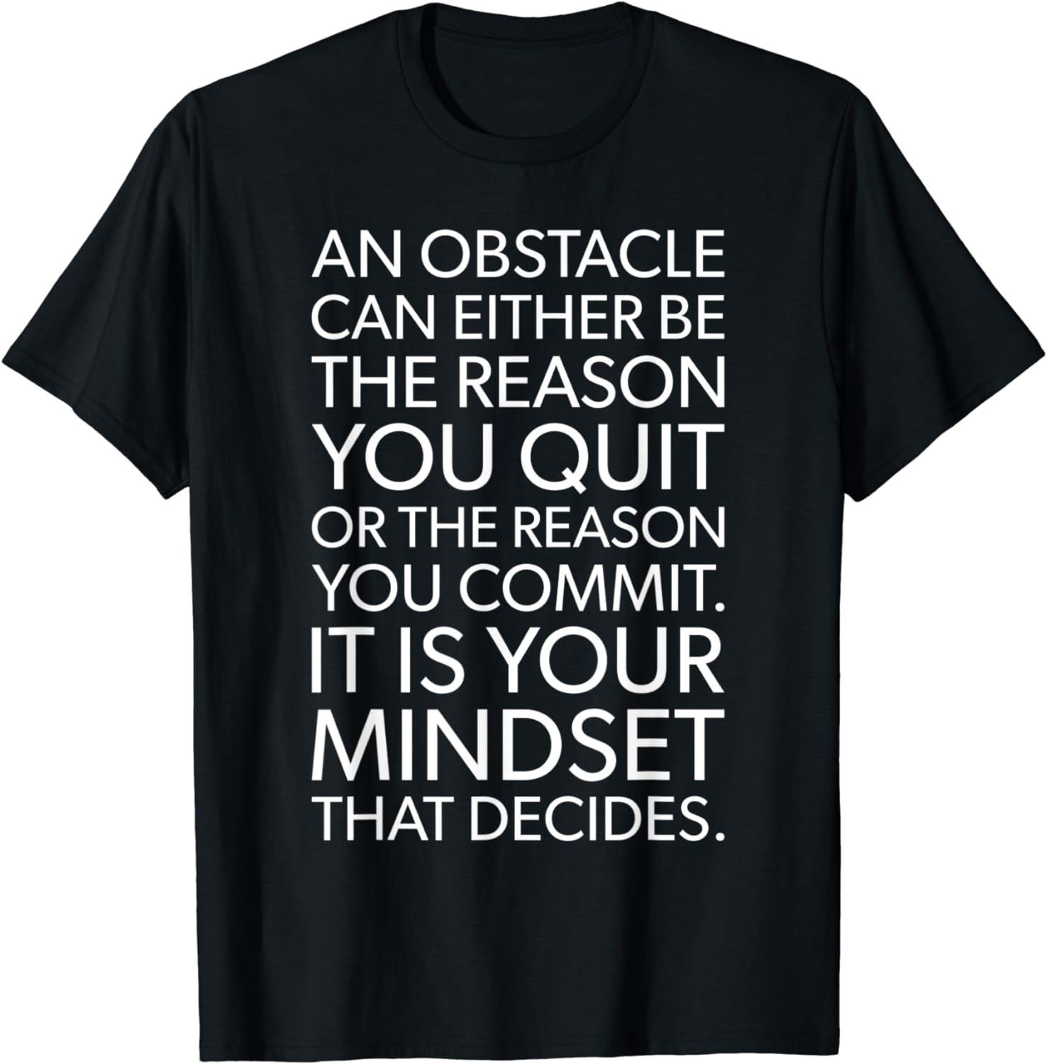 Obstacle vs Mindset - Success, Hustle and Gym Motivational T-Shirt ...
