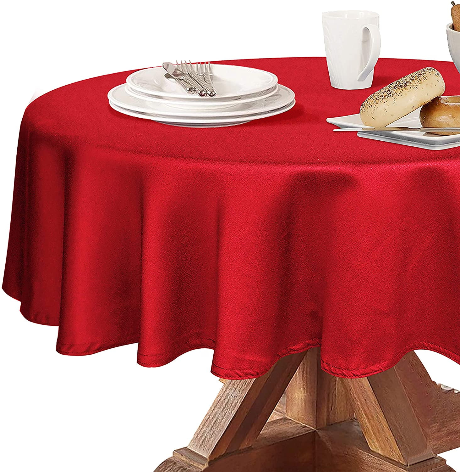 Obstal 210GSM Round Table Cloth, Oil-Proof Spill-Proof and Water ...