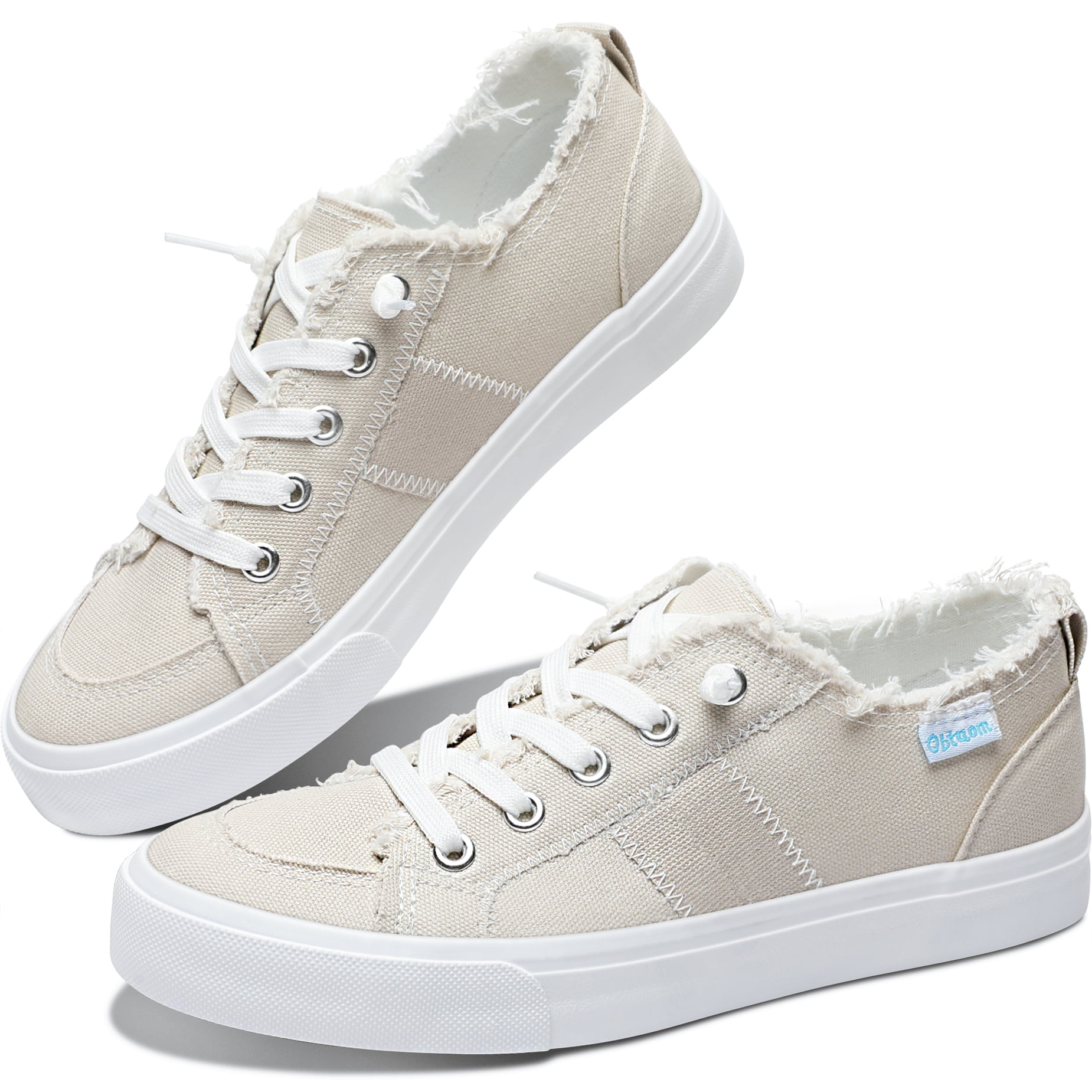 Obtaom Women's Play Fashion Sneaker Coral Pink Comfortable Walking ...