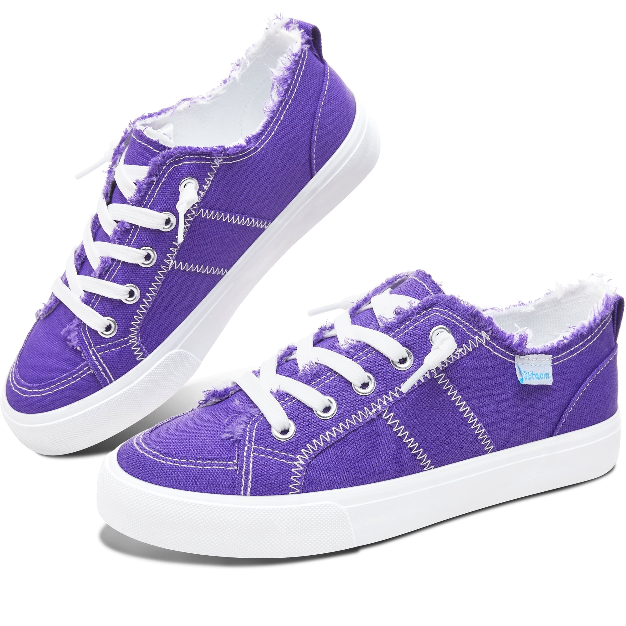 Obtaom Women's Play Fashion Sneaker Dark Purple Comfortable Walking ...