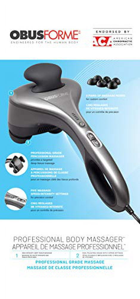 Obusforme Professional Grade Percussion Back Massager | Handheld Deep ...