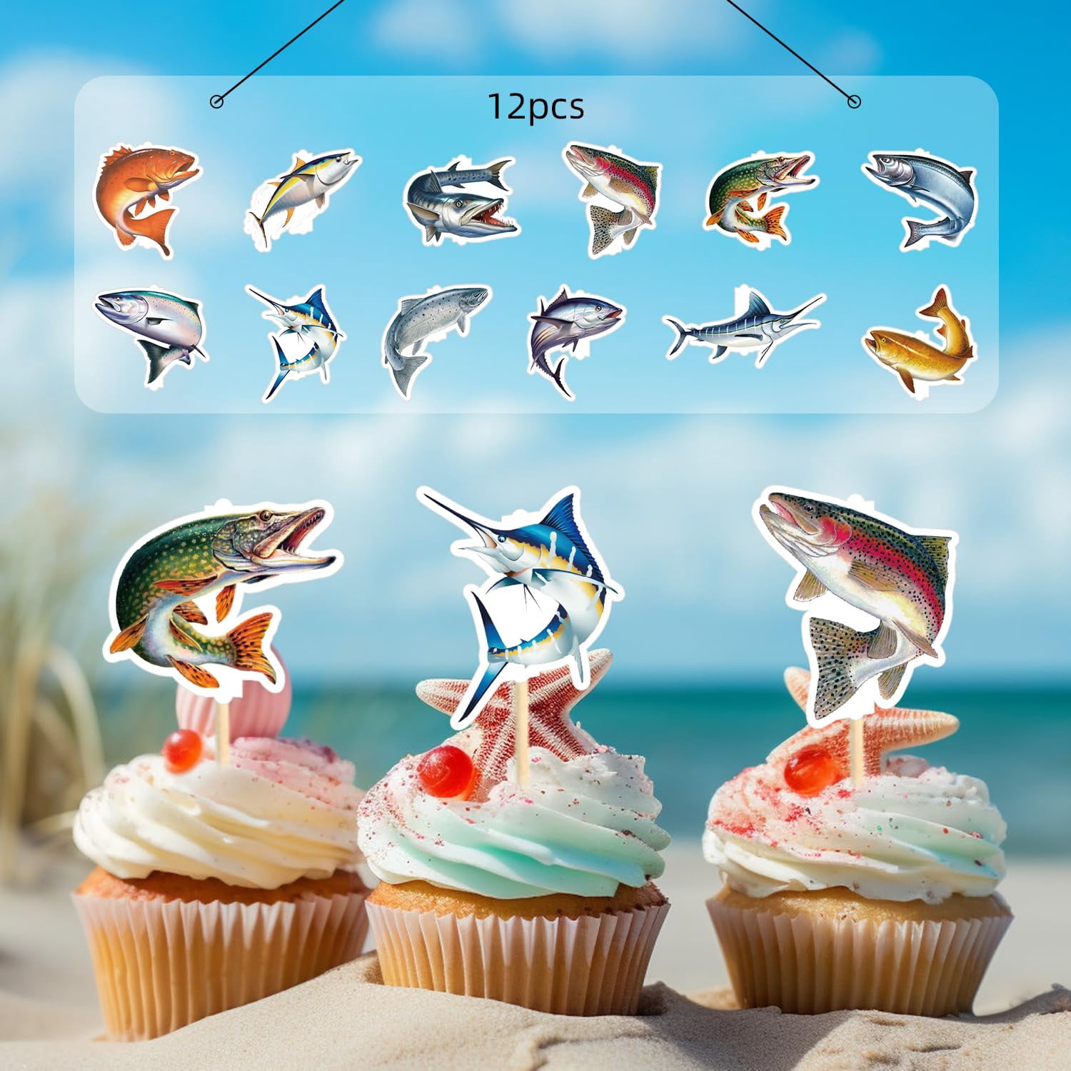 Obussgar Fishing Birthday AJH3 Party Decorations - Fishing Party ...