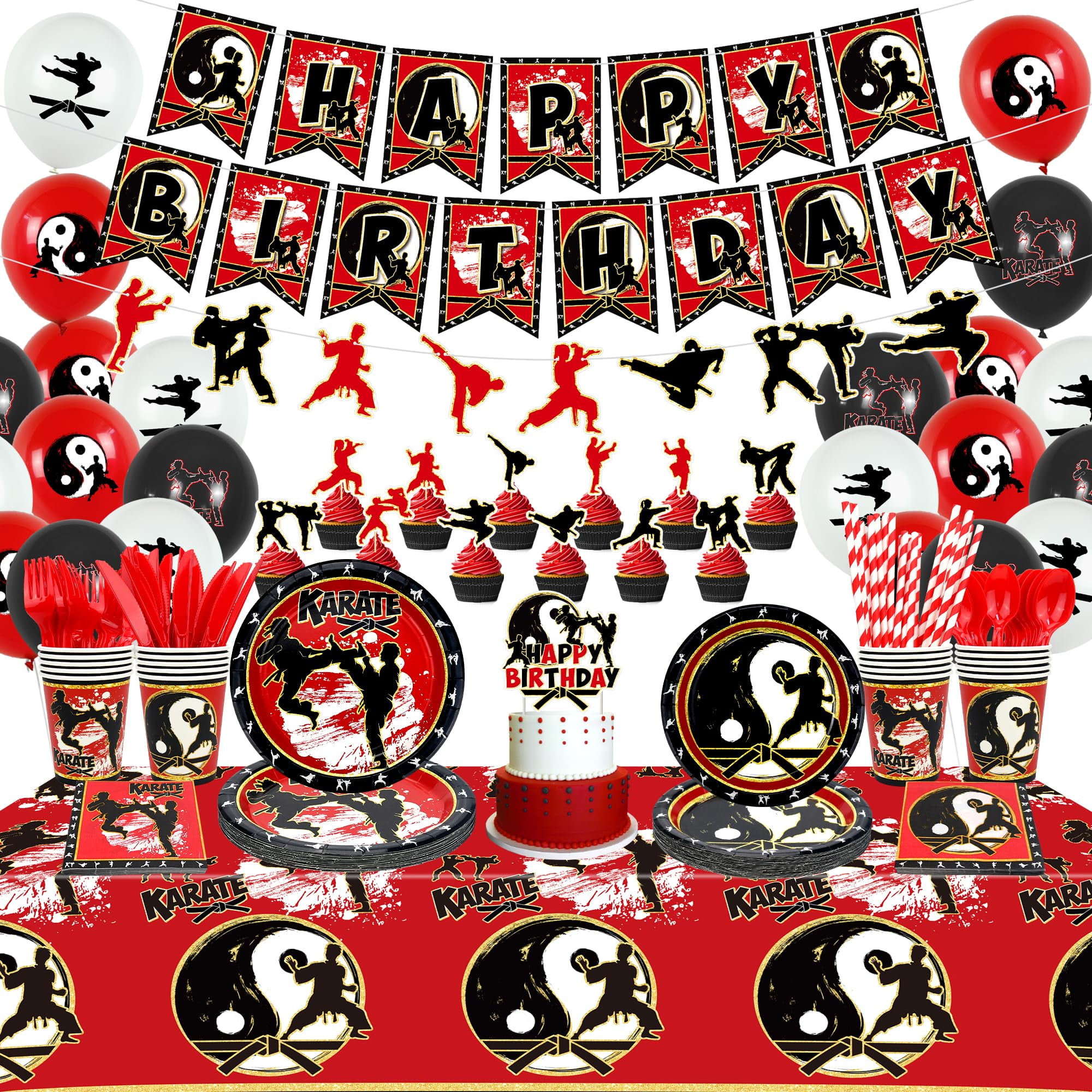Obussgar Karate Birthday Party Decorations - Karate Party Supplies ...