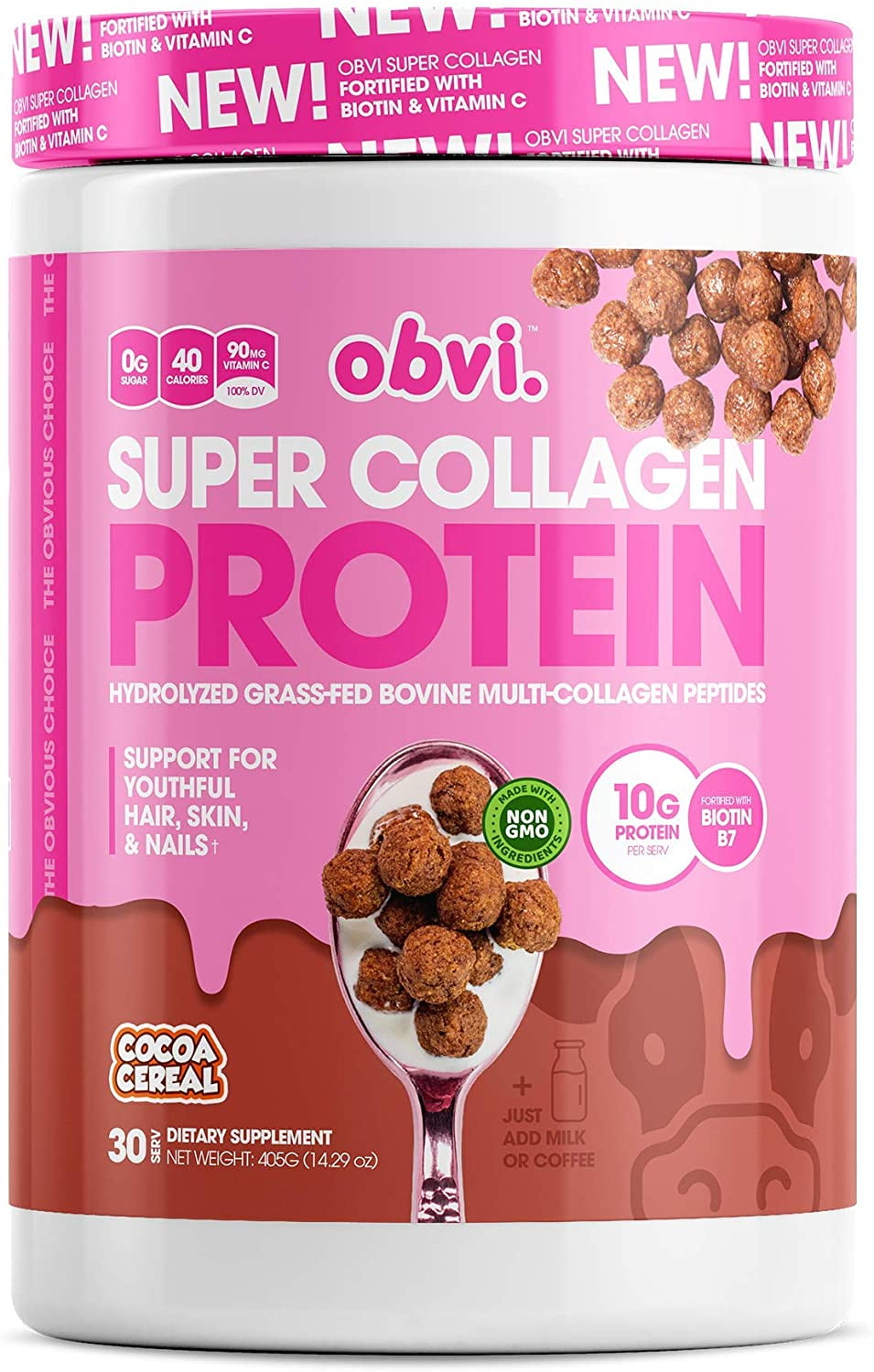 Obvi Keto Collagen Protein Powder, Hydrolyzed Grass-Fed, Gut Health ...