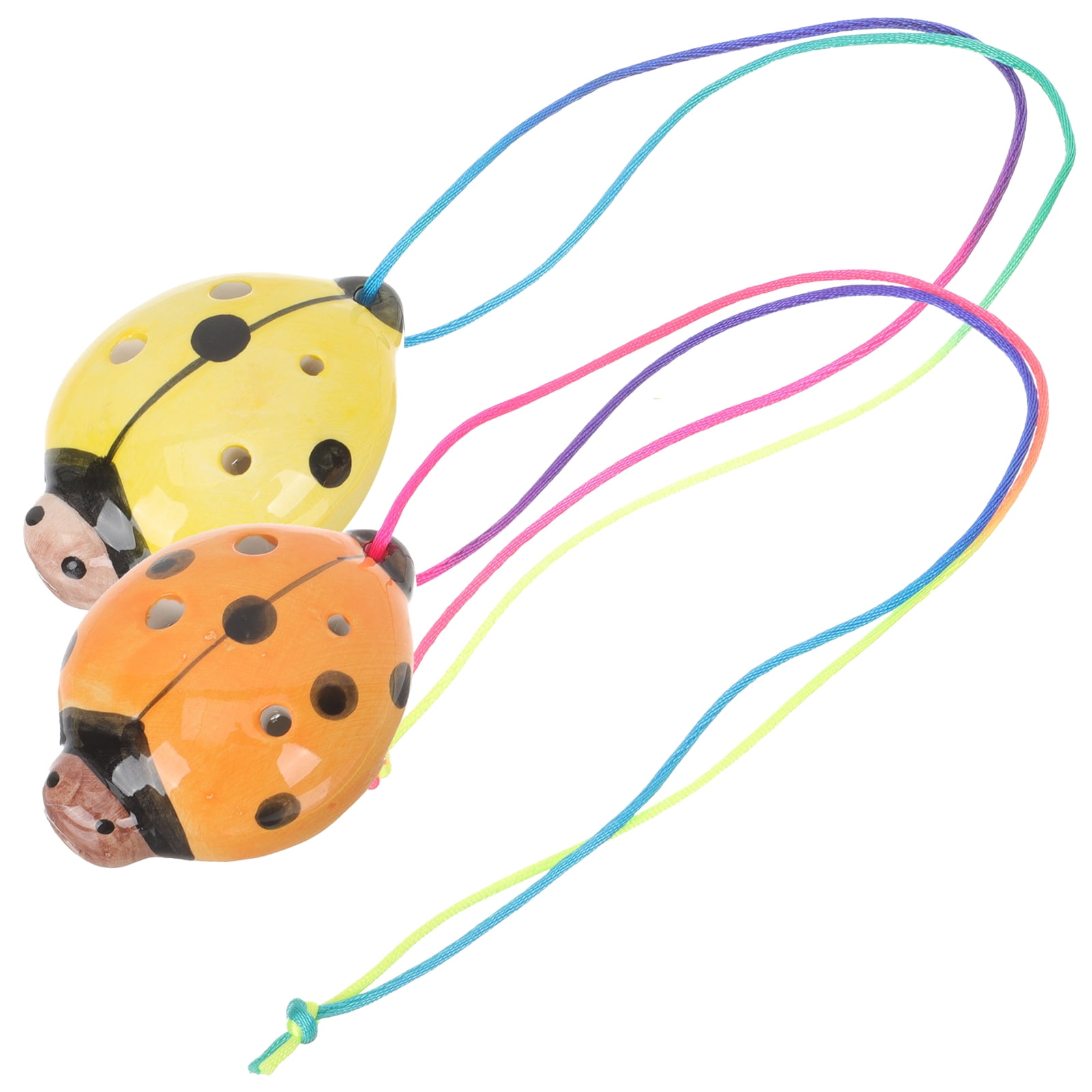 FRCOLOR Beginner Friendly Ocarina Ceramic 2Pcs Portable Wind Instrument ...