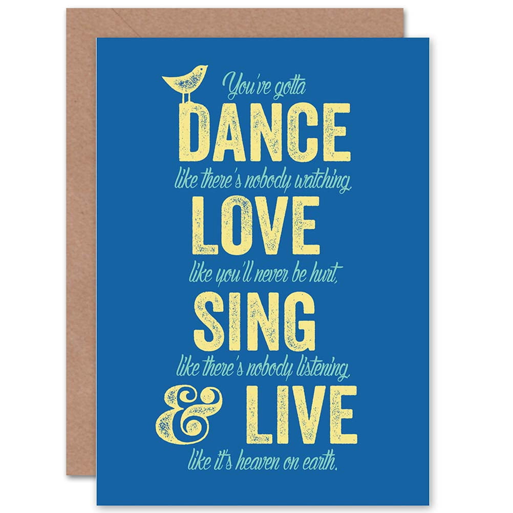 Occasion Friendship Dance Love Sing Live Colour Greetings Card Plus ...
