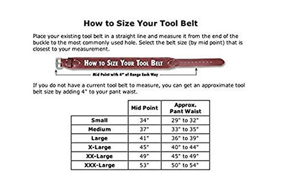 Occidental Leather 8003 SM 3" Leather & Nylon Tool Belt - Walmart.com