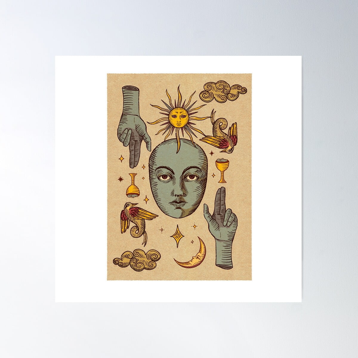 Occult Alchemical Symbols Poster Wall Art, Modern Wall Decor For Living ...