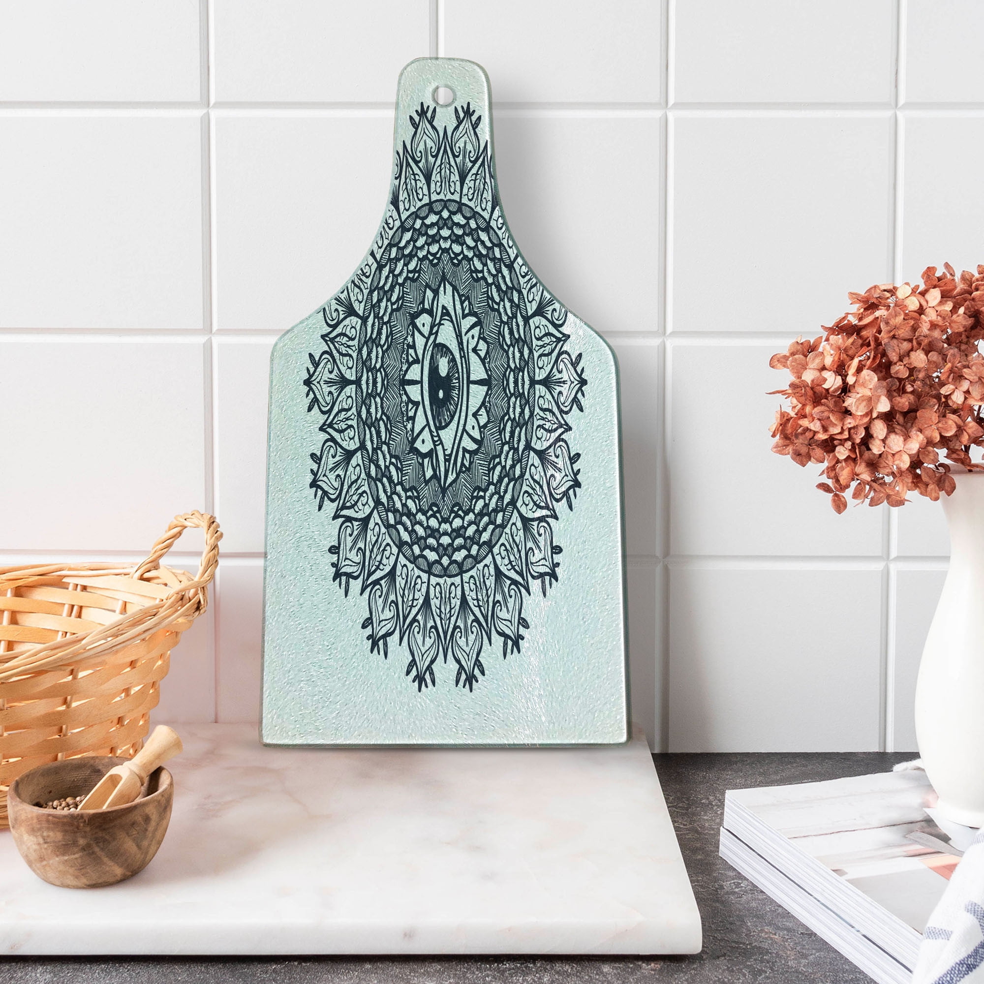 Occult Cutting Board, Vintage Symmetrical Circular Occult Pattern ...