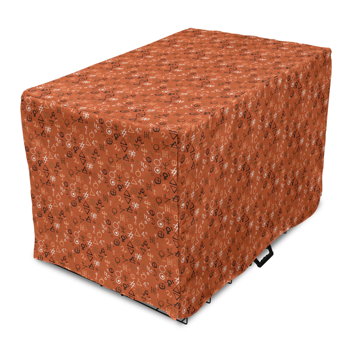 Occult Dog Crate Cover, Diverse Western Aztec Alchemy over Colorful ...
