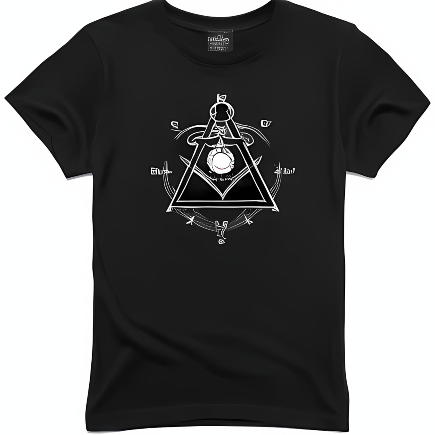 Occult Gemstone Elven t Black T-Shirt Mystical Symbols Runes and Sacred ...