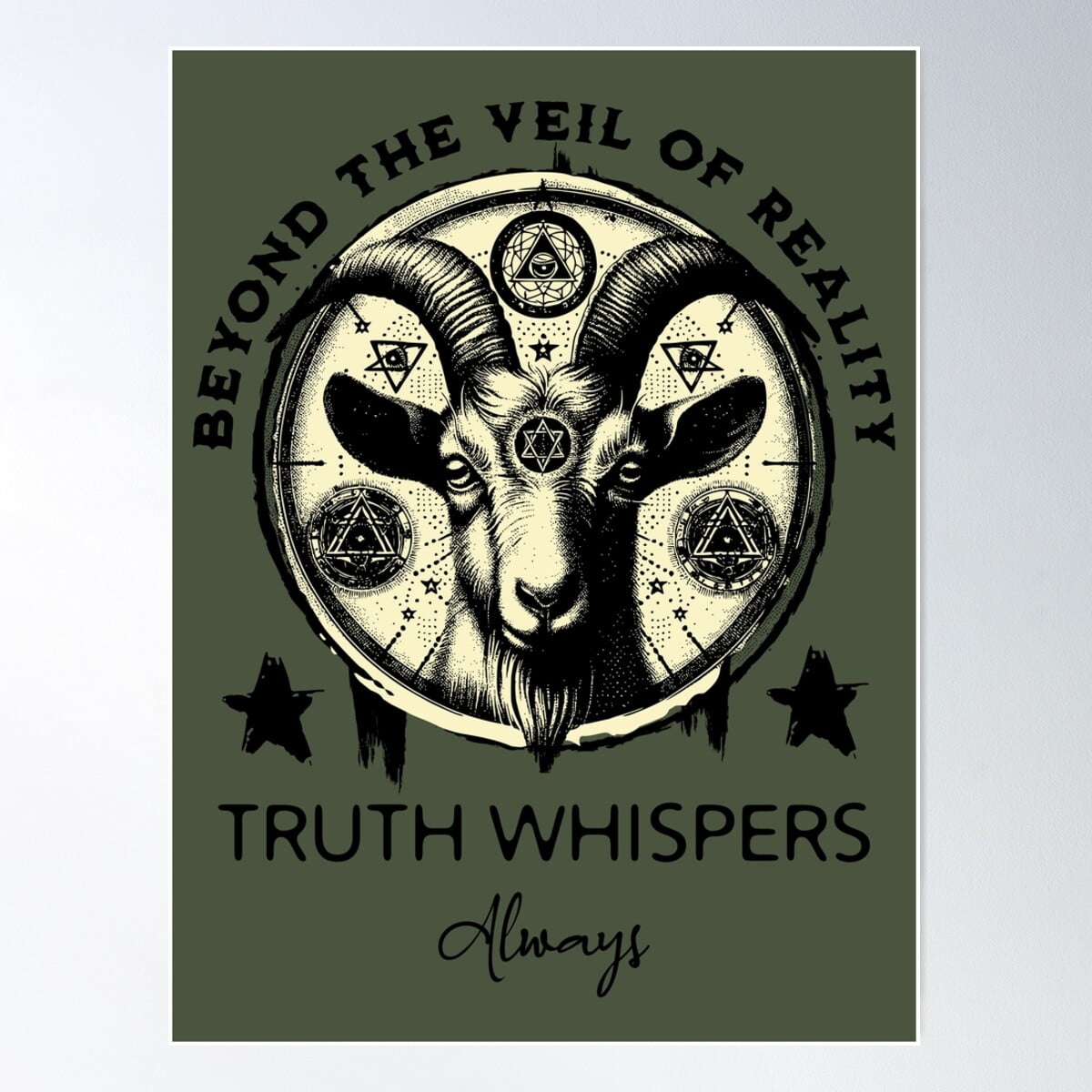 Occult Goat Poster Wall Art, Modern Wall Decor For Living Room Bedroom ...