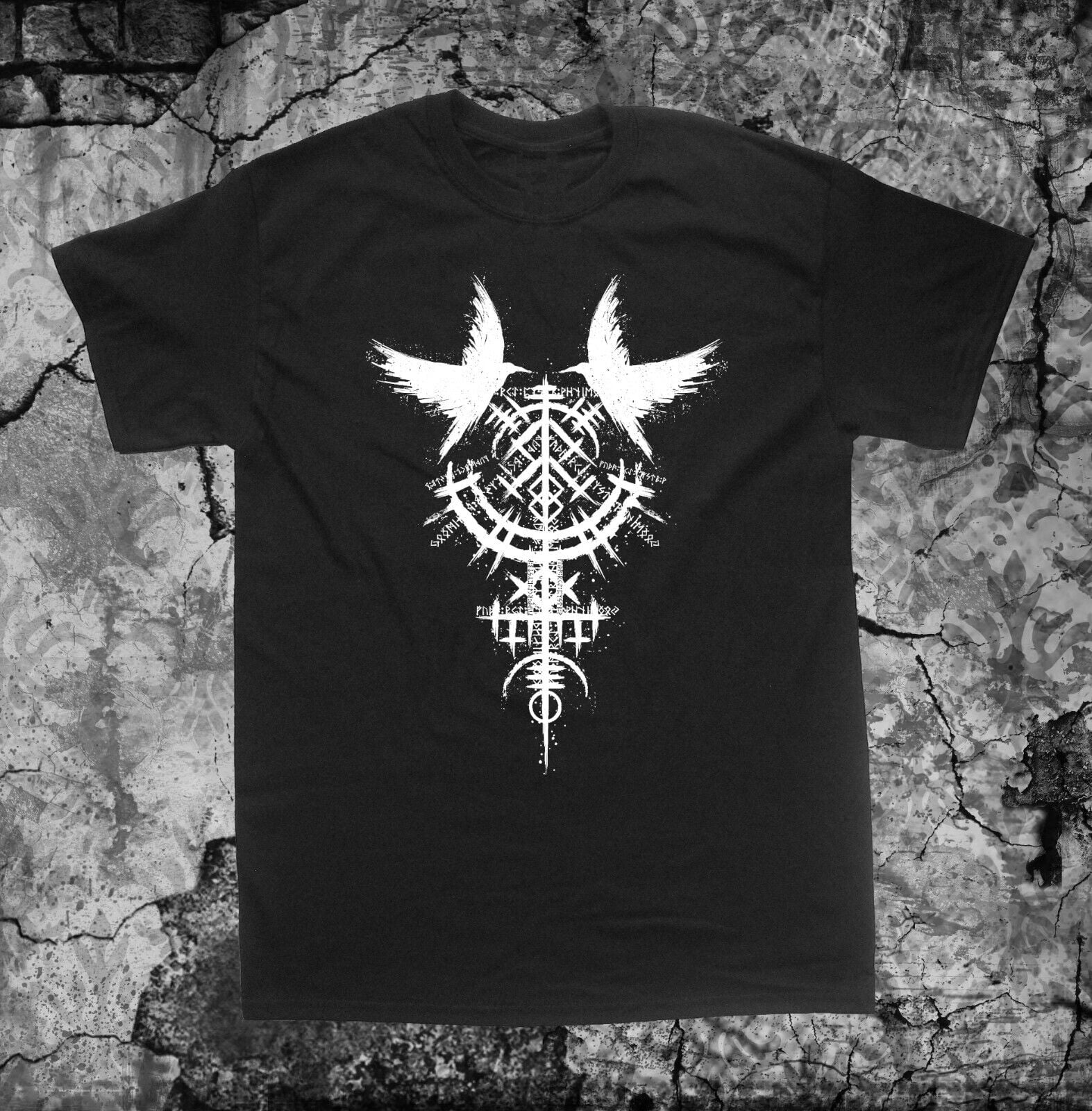 Occult Shirt - Bird Symbol pentacle star Punk Metal grunge gothic ...