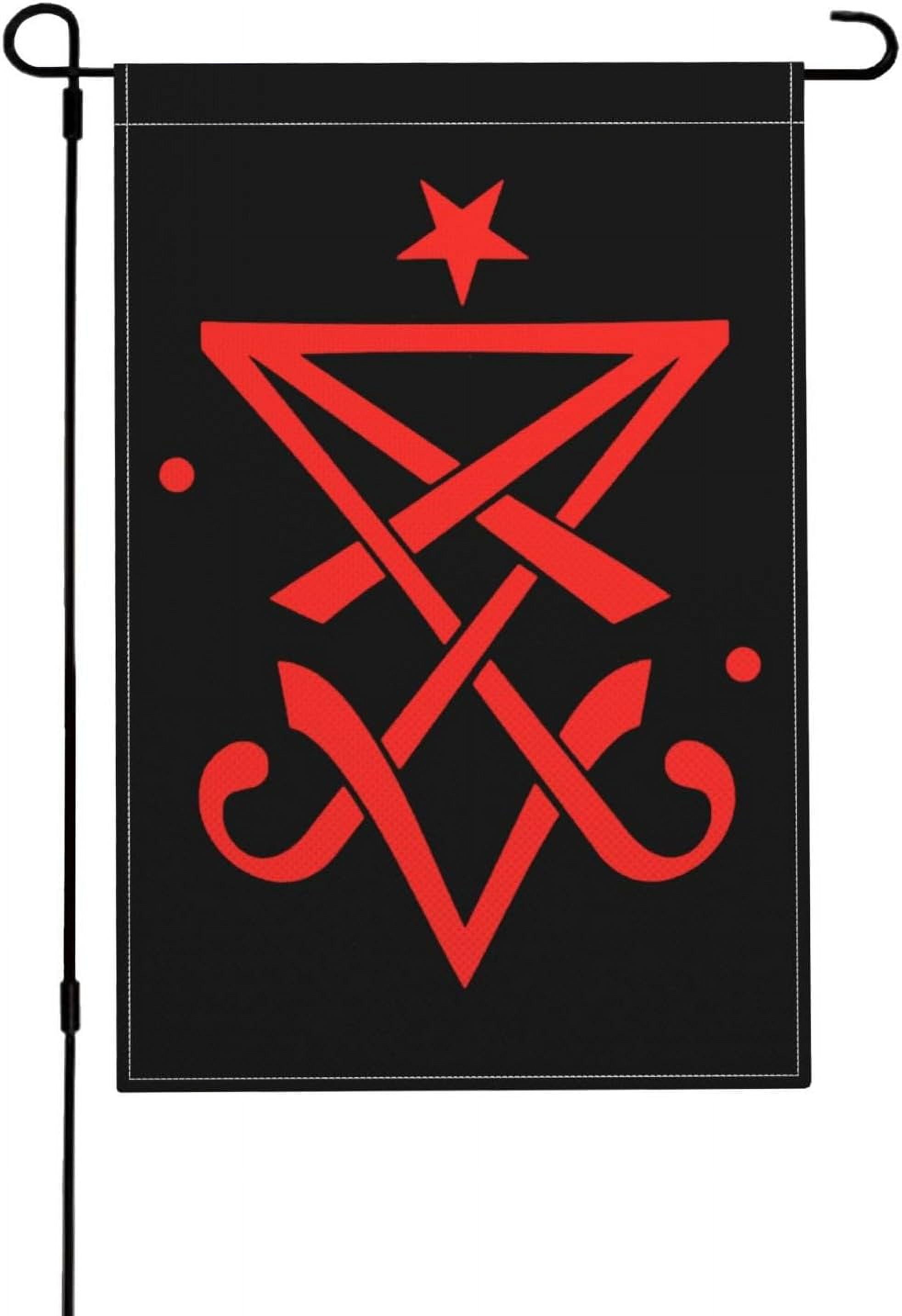 Occult Sigil Of Lucifer Satanic Garden Flag 12x18in Indoor Outdoor ...
