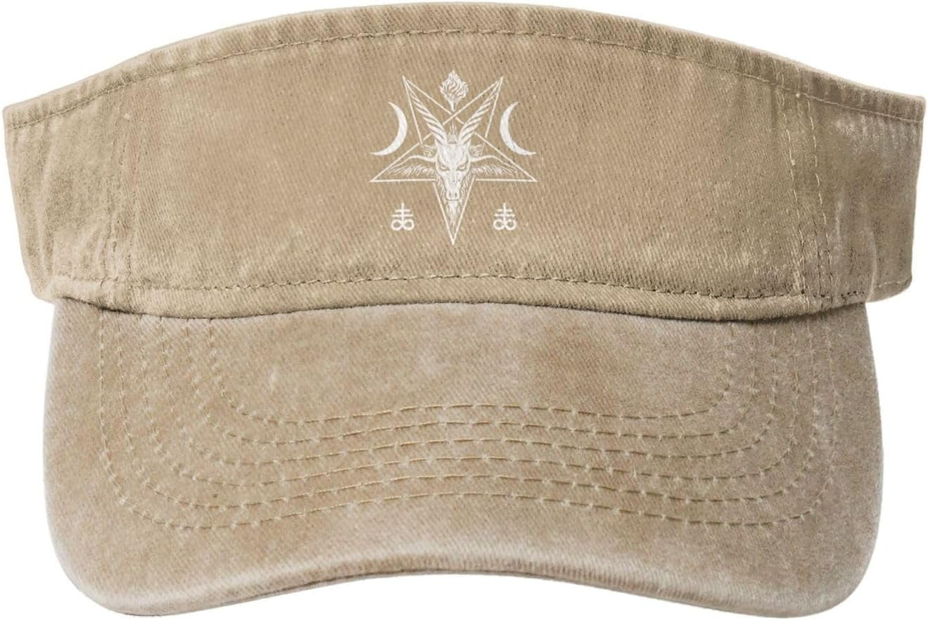 Occult Sigil of Lucifer Satanic Hat Sun Visor Hats for Women Men Funny ...