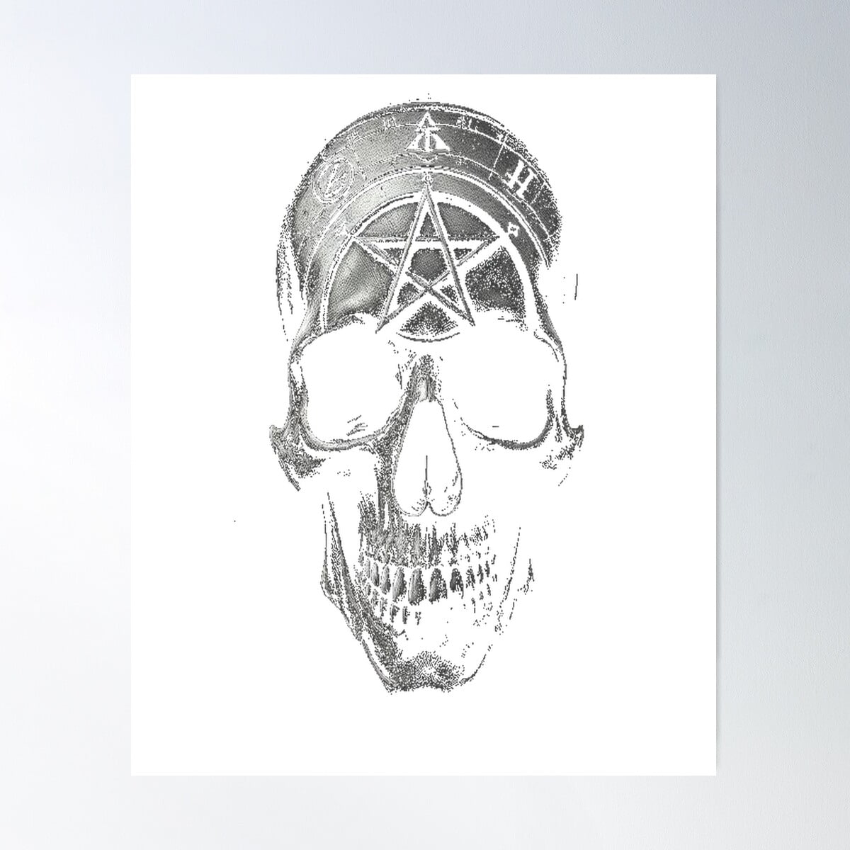 Occult Skull – Pentagram Ritual Poster Wall Art, Modern Wall Decor For ...