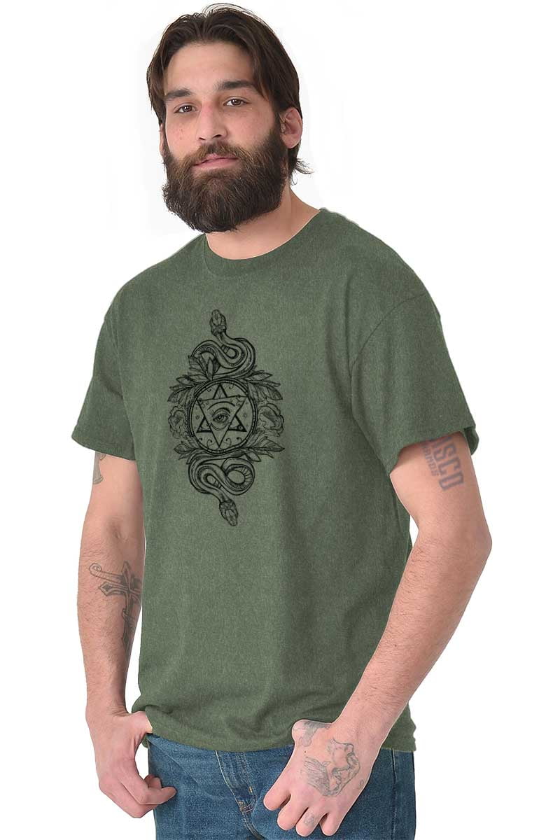 Occult Symbolism All Seeing Eye Snake Unisex Plus Size Graphic Tee ...