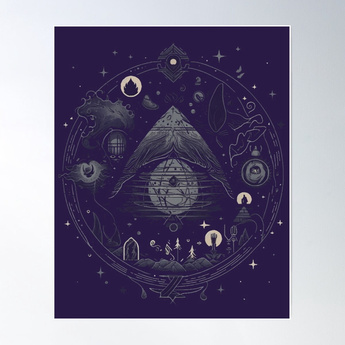 Occult Symbols Poster Wall Art, Modern Wall Decor For Living Room ...