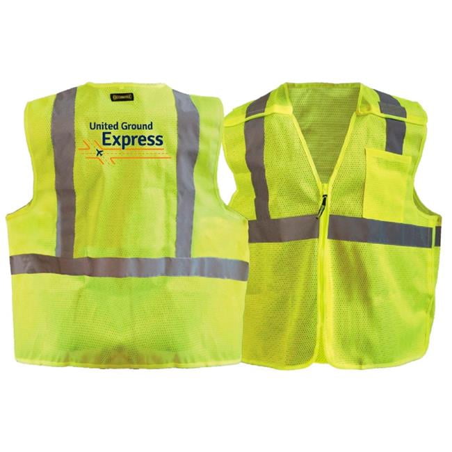 Occunomix B3163717 PLG01 Recycled Class 2 Mesh Breakaway Zip Vest with ...