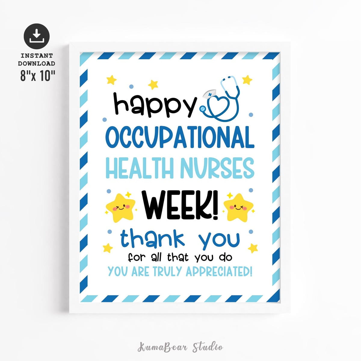 Occupational Health Nurses Week Poster Printable, OHN Week Sign, Thank ...