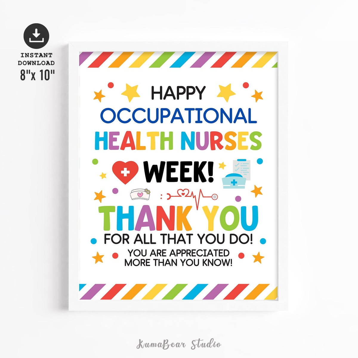 Occupational Health Nurses Week Sign Printable, OHN Week Poster ...