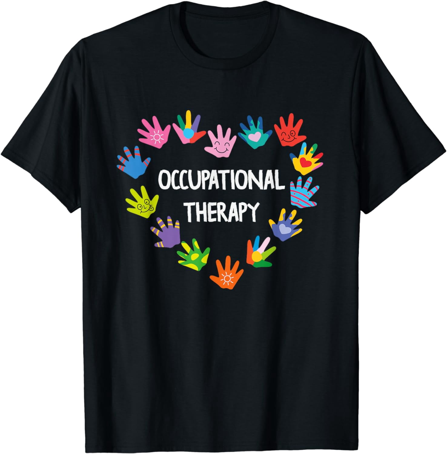 Occupational Therapist Squad Cute Hands Preschool School OT T-Shirt ...