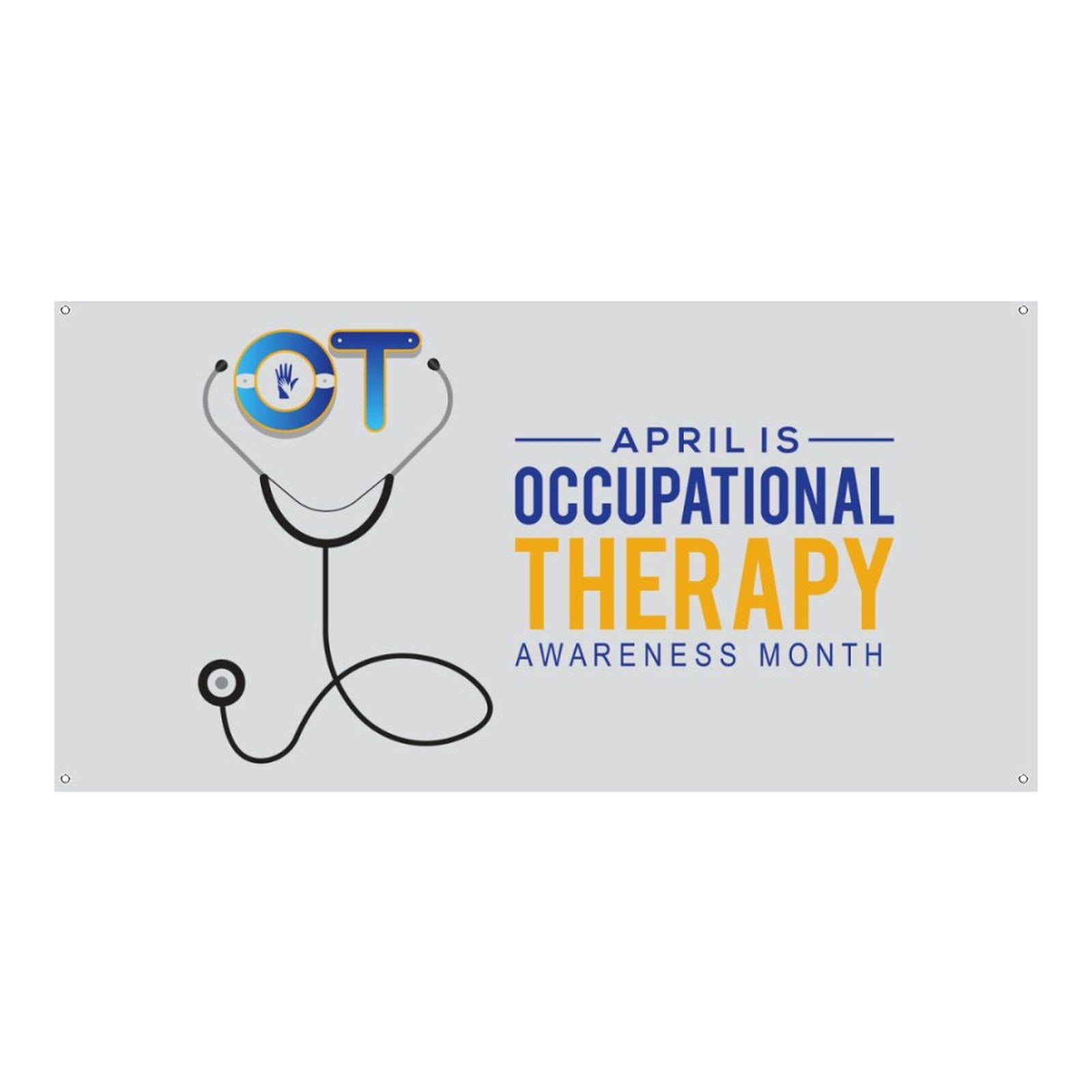 Occupational Therapy Awareness Month Banners Flag Hanging Backdrop Sign ...