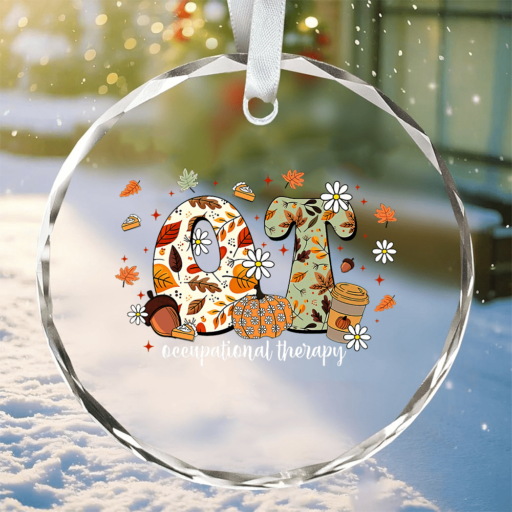 Occupational Therapy Fall Autumn Pumpkin Flower Ota Teacher Ornament ...