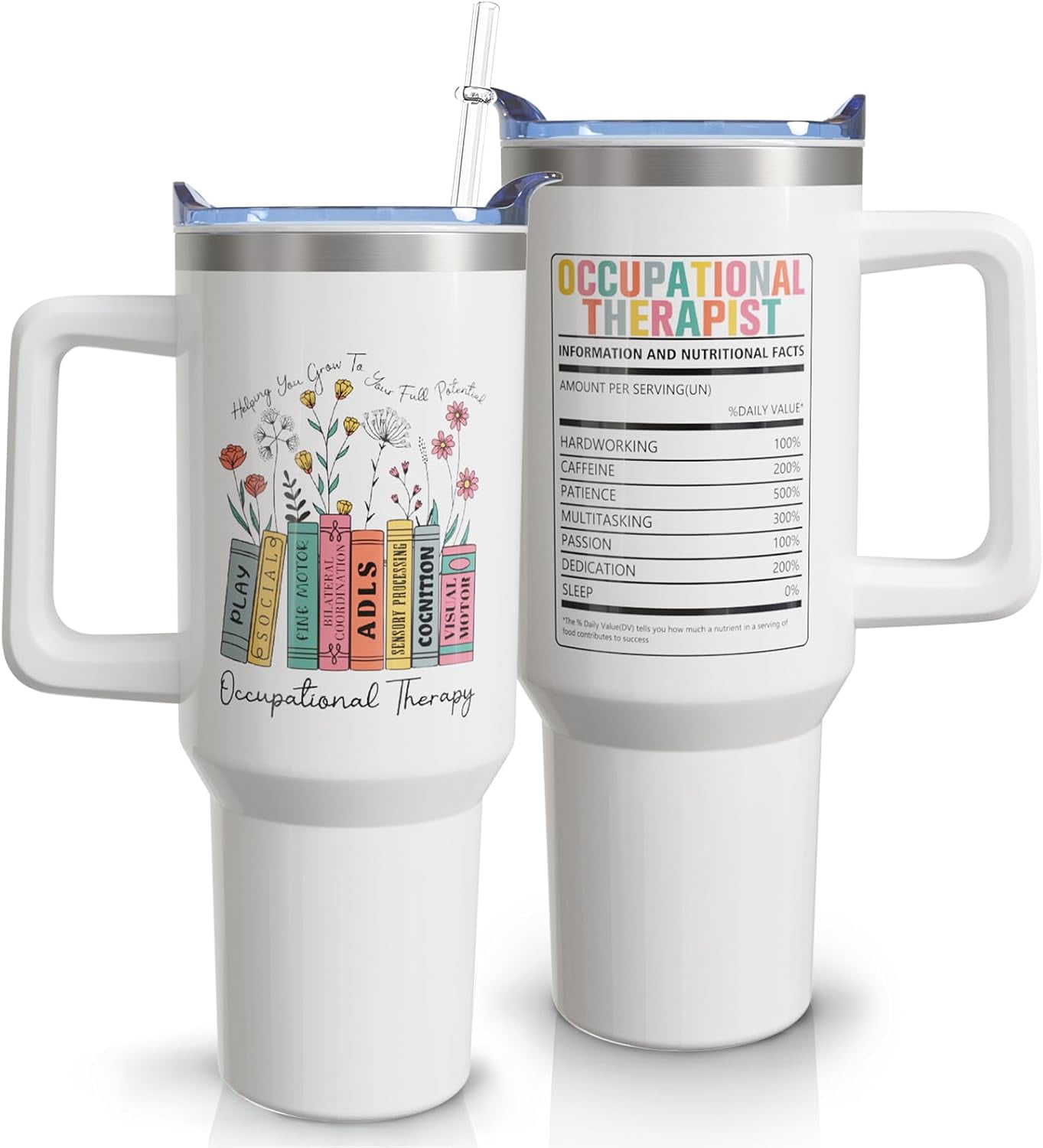 Occupational Therapy Gifts OT Tumbler with Handle Travel Coffee Mug ...