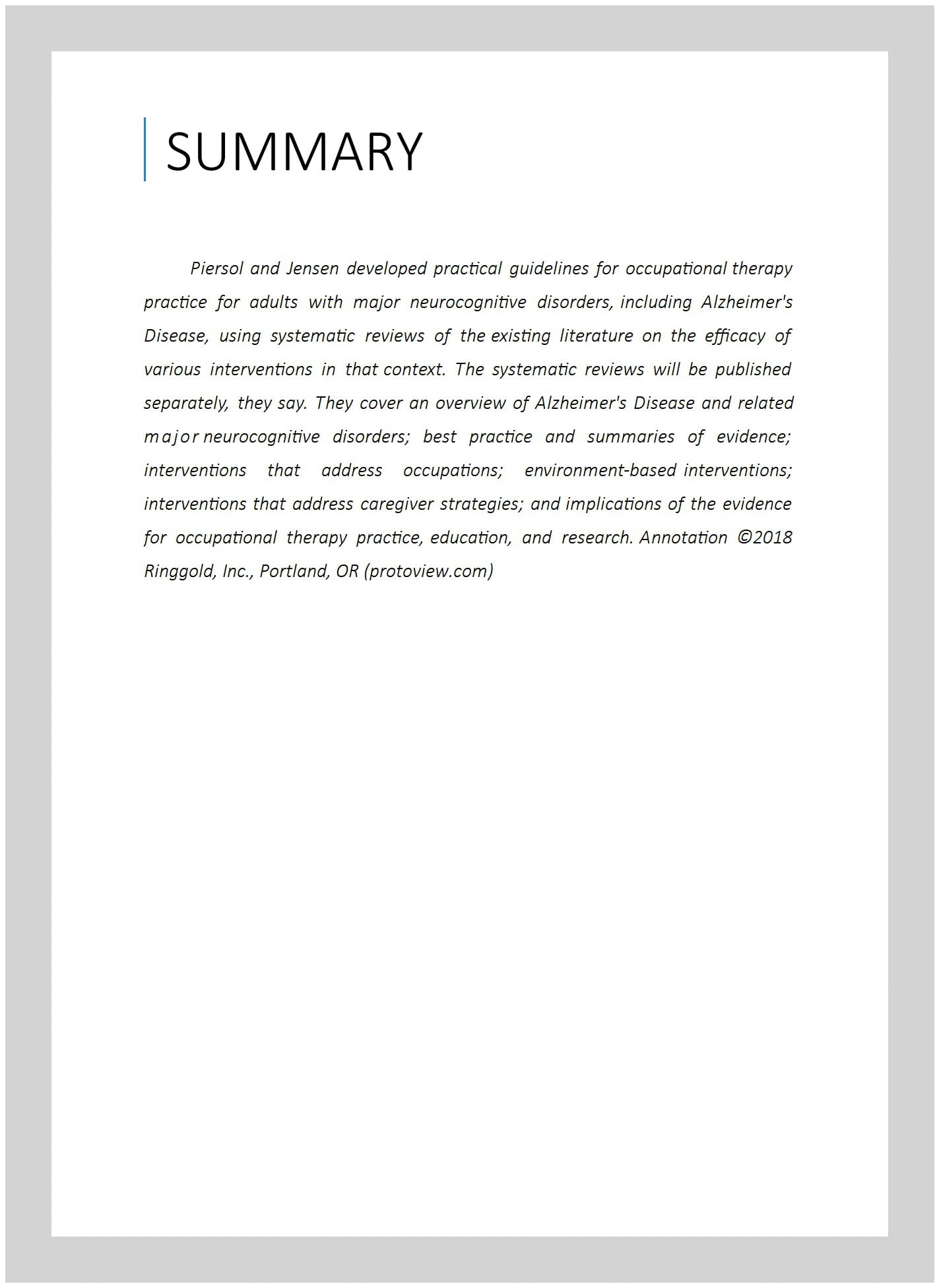 Pre-Owned Occupational Therapy Practice Guidelines for Adults with ...