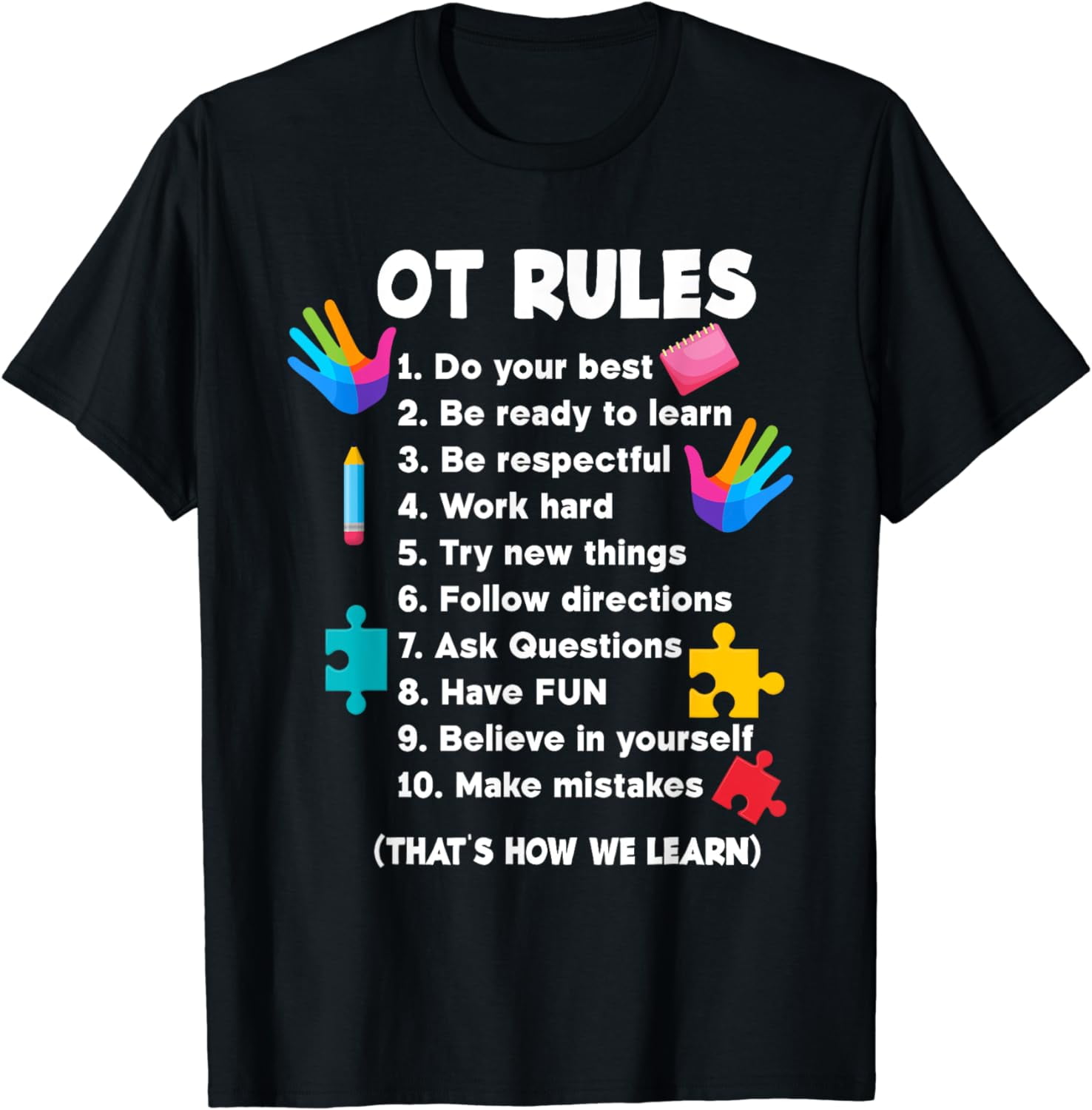 Occupational Therapy Rules Occupational Therapist OT T-Shirt - Walmart.com
