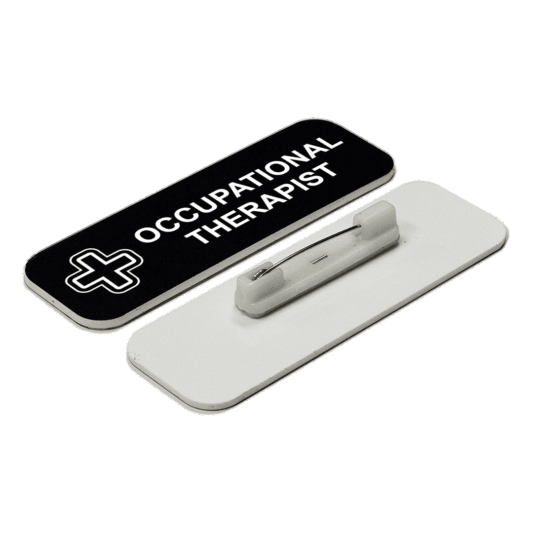 Occupational therapist 1 x 3" Name Tag/Badge, Black, (3 Pack) - Walmart.com