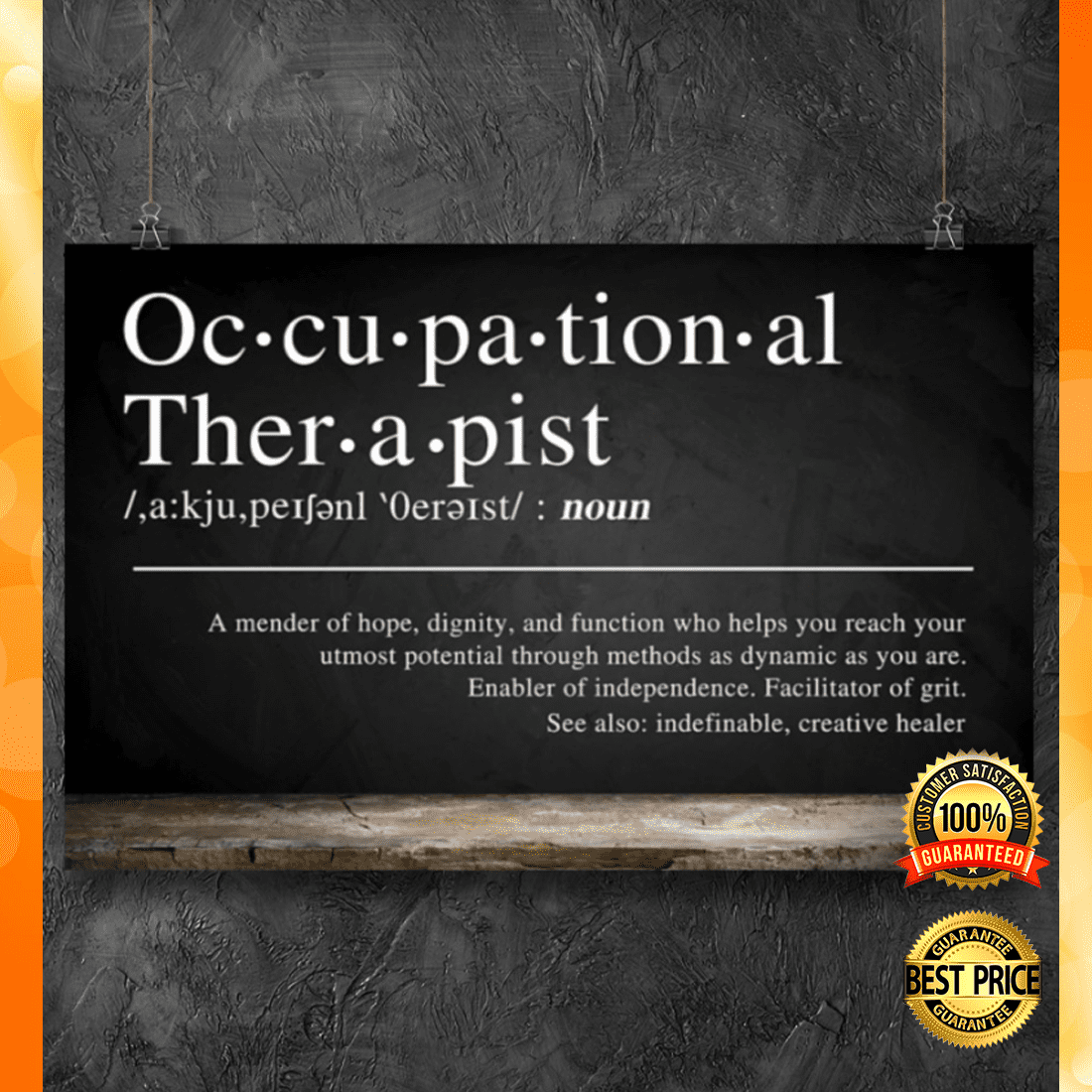 Occupational therapist definition poster 24 x 36 Inch Poster - Walmart.com