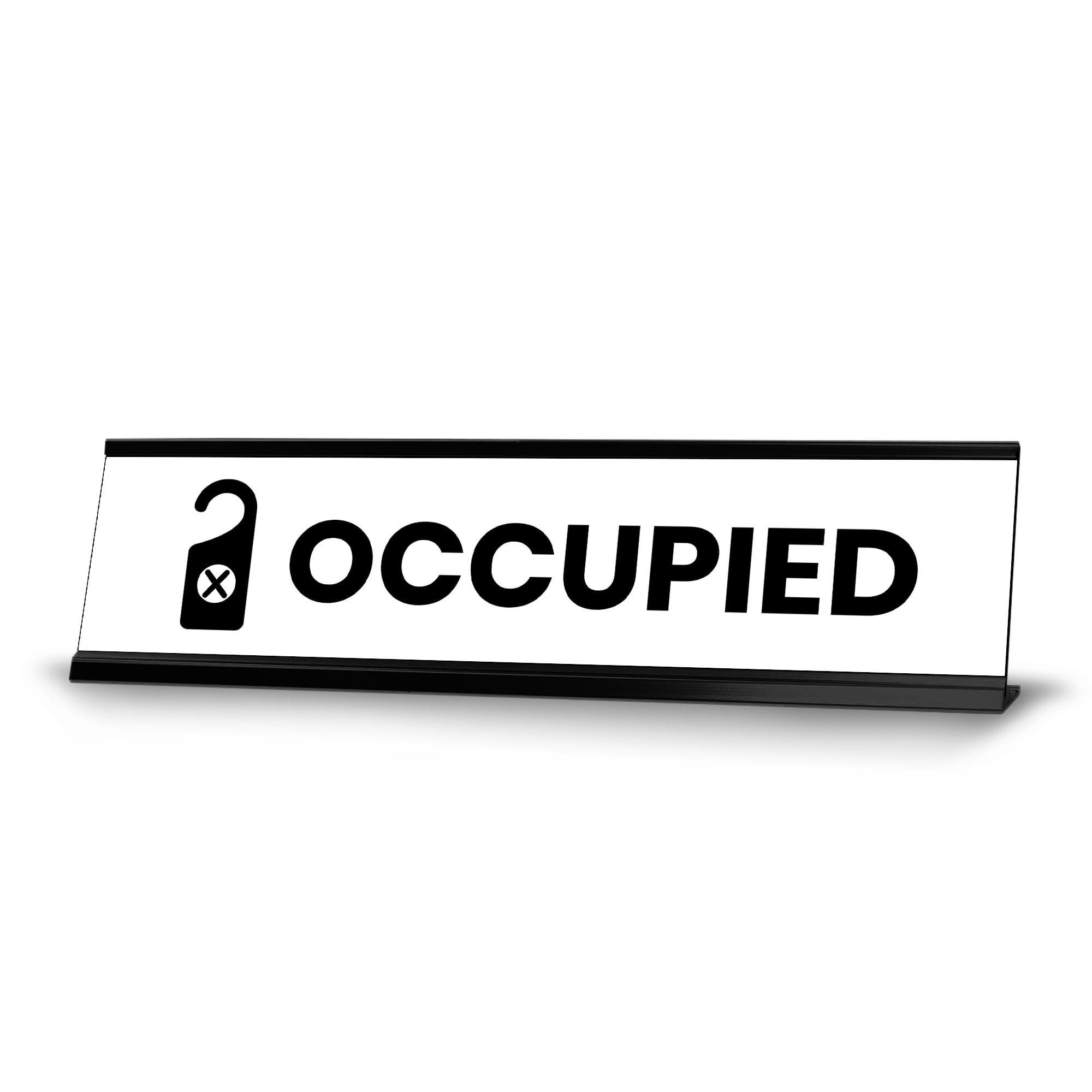 Occupied, Black Frame Desk Sign (2x8”) - Walmart.com